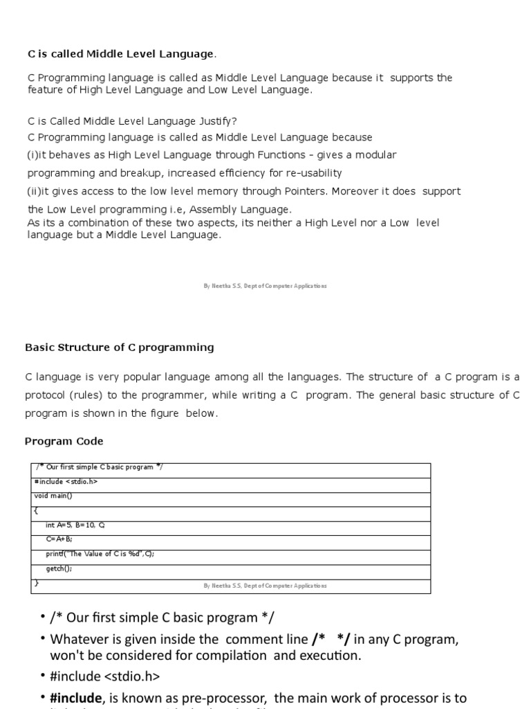 Unit1 Class 3and4 Pic Download Free Pdf Data Type C Programming Language 