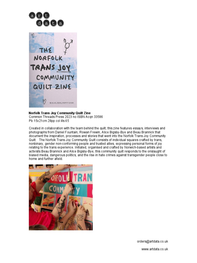 Norfolk Trans Joy Quilt Zine 2023 | PDF