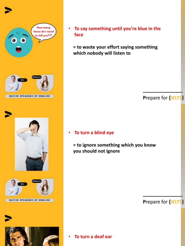 Ielts Speaking Part3 Idioms1 Pdf Pdf