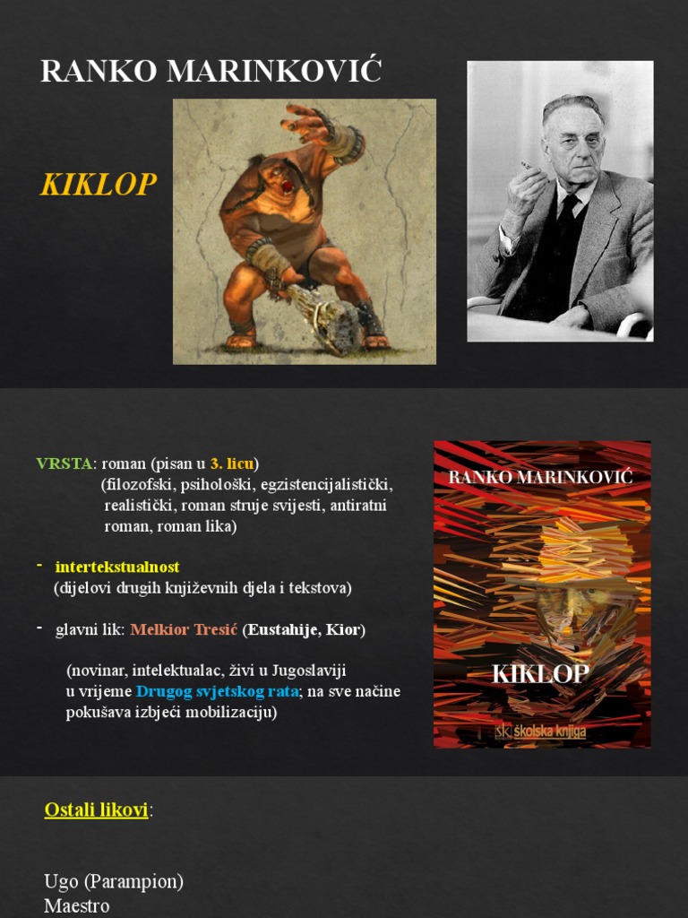 Ranko Marinković Kiklop | PDF