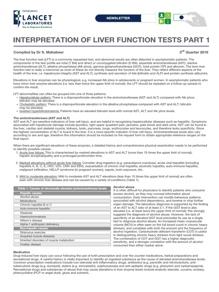 Interpretation of LFT | PDF