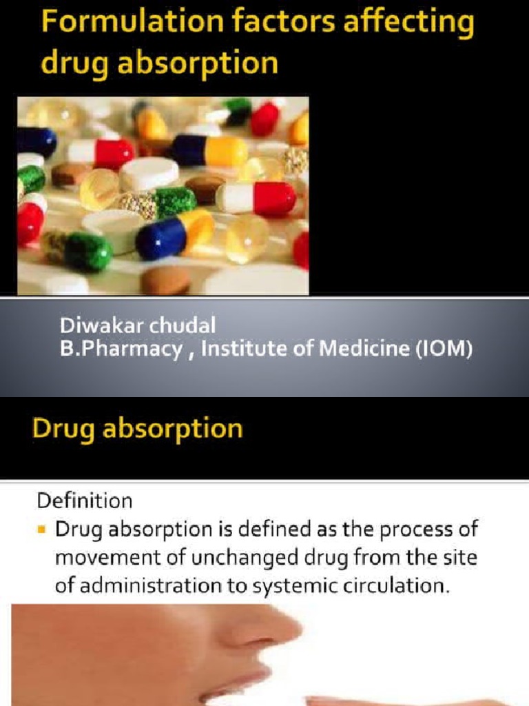 Formulation Factor Affecting Drug Absorption Pdf