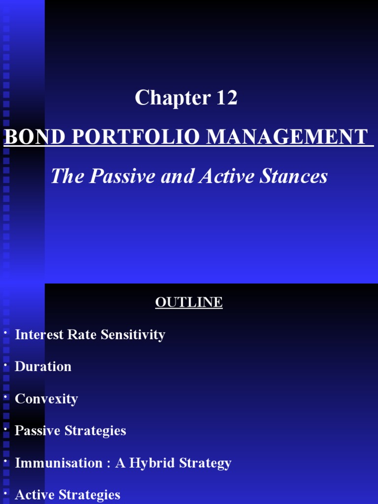 Bond Portfolio Management Strategies | PDF | Bond Duration | Bonds ...