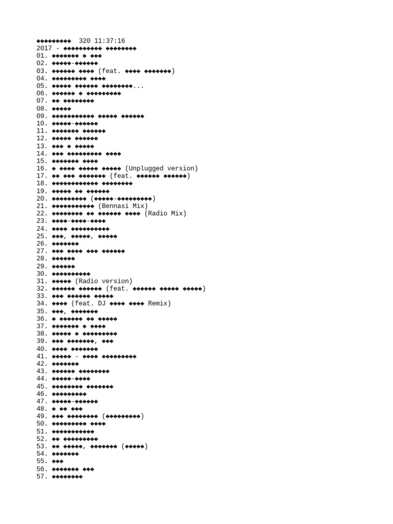 Track List | PDF