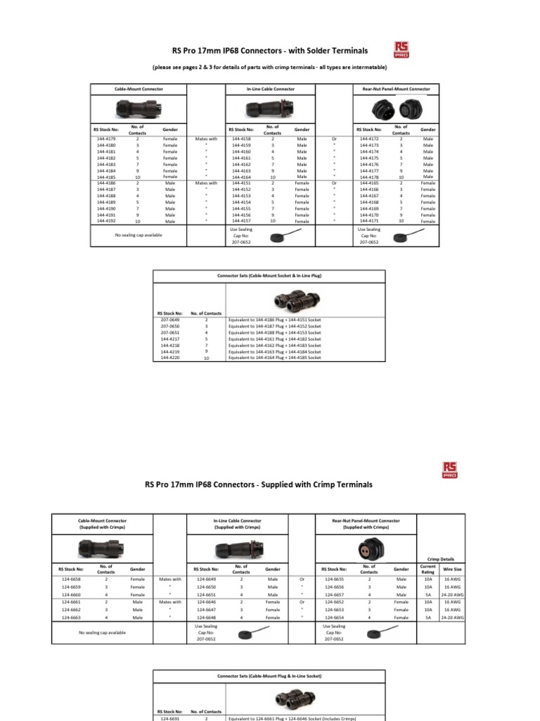 Rsconnectorspdf Mating | PDF | Electrical Connector | Computer Engineering