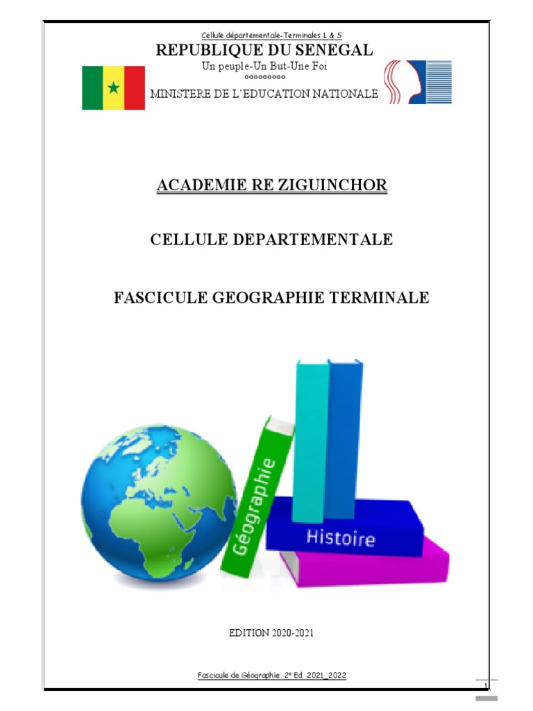 Fascicule Geographie 2022 Last | PDF | Études des langues étrangères