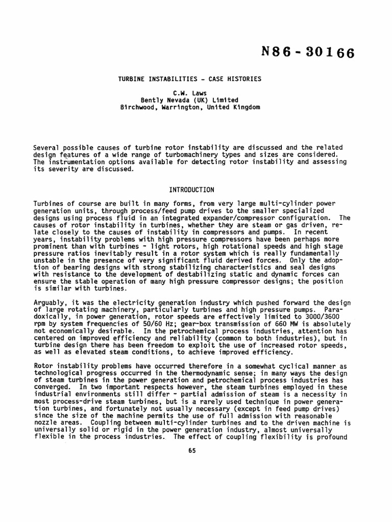 SYNCHRONOUS N SUB SYNCHRONOUS VIBRATION | PDF