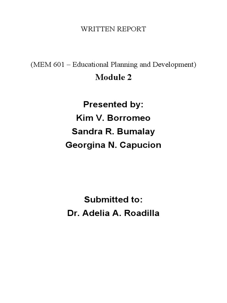 Written Report Group 2 Borromeo Bumalay Capucion | PDF