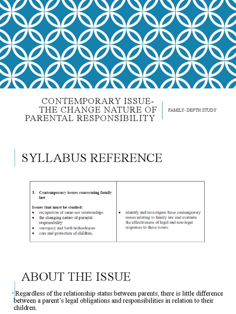 Changing Nature of Parental Responsibility | PDF