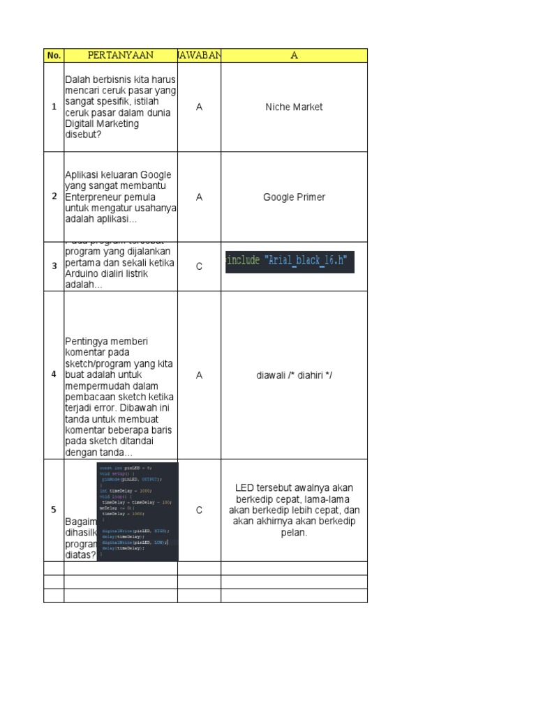Template - Impor - Soal PKK Kelas Xii TKJ | PDF