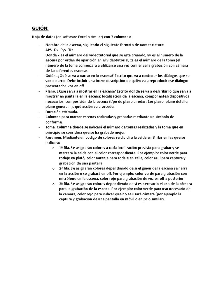 Guión para Videotutoriales con Teclado | PDF | Archivo de computadora ...