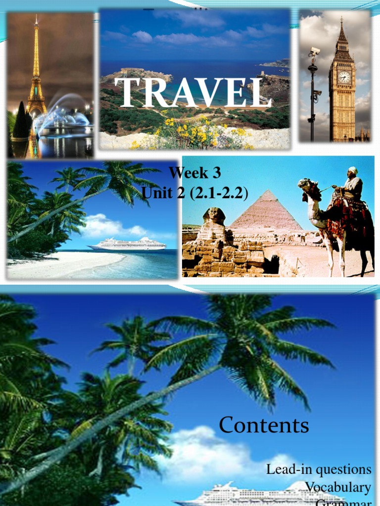 Week 3 Travel 2.1-2.2 | PDF