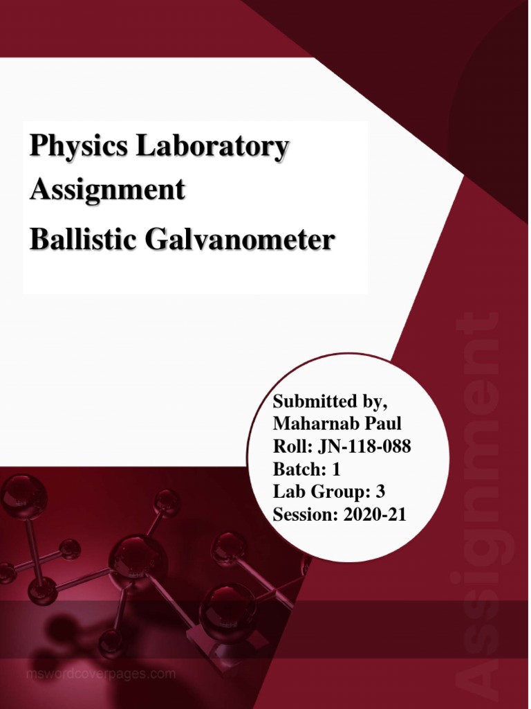Ballistic Galvanometer Overview and Function | PDF