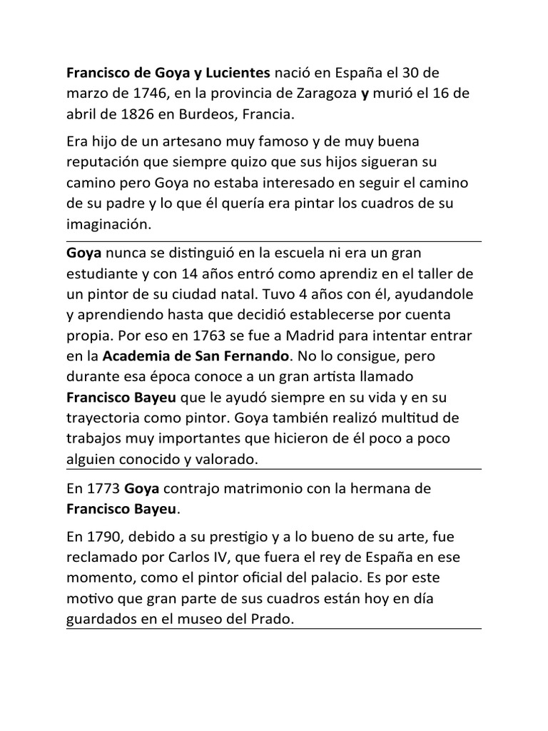 Francisco de Goya | PDF
