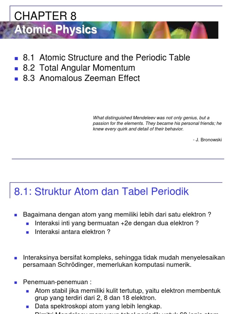 11 Fisika Atom - Catatan | PDF | Periodic Table | Atomic Orbital