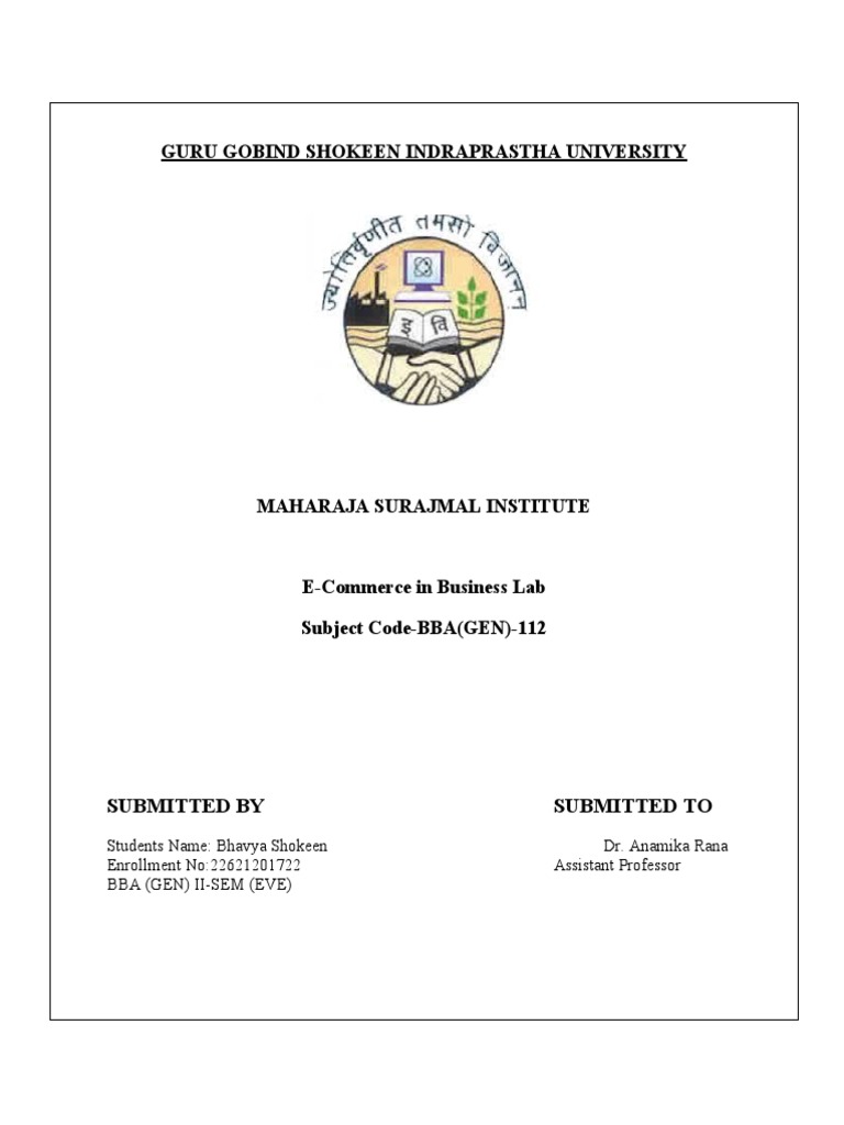 E Commerce Lab File Bhavya Shokeen | PDF | Hyperlink | Html Element