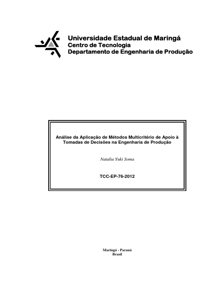 Medotologia AHP | PDF | Pesquisa operacional | Método científico