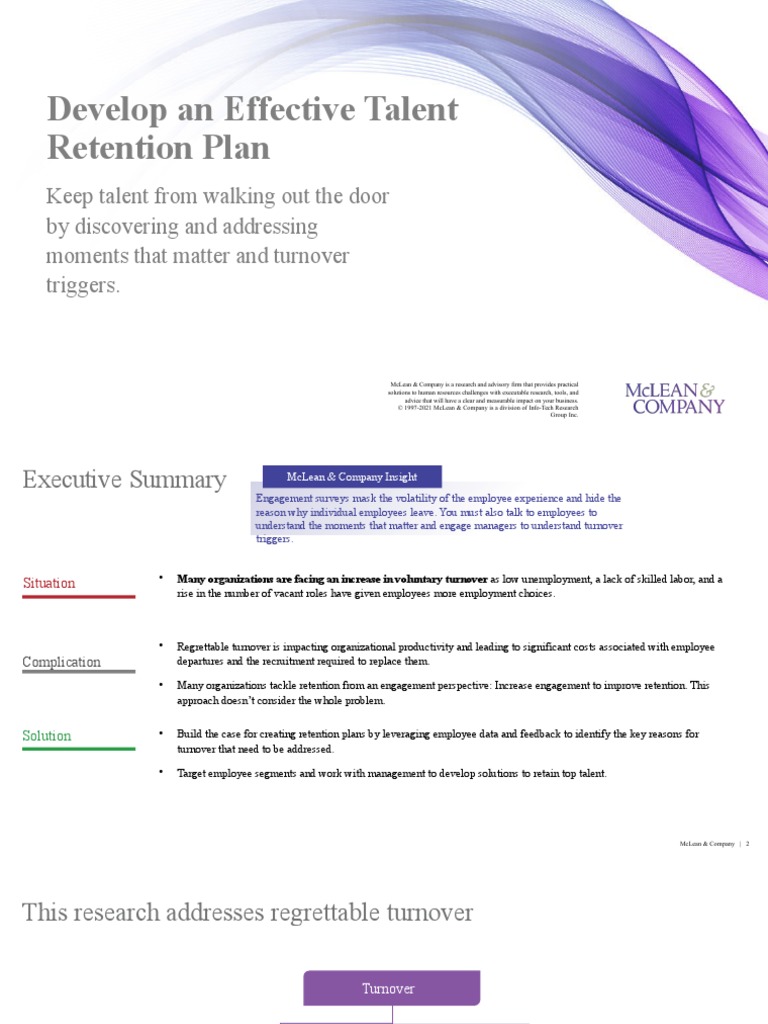 Talent Retention Strategy Template | PDF | Employee Retention ...