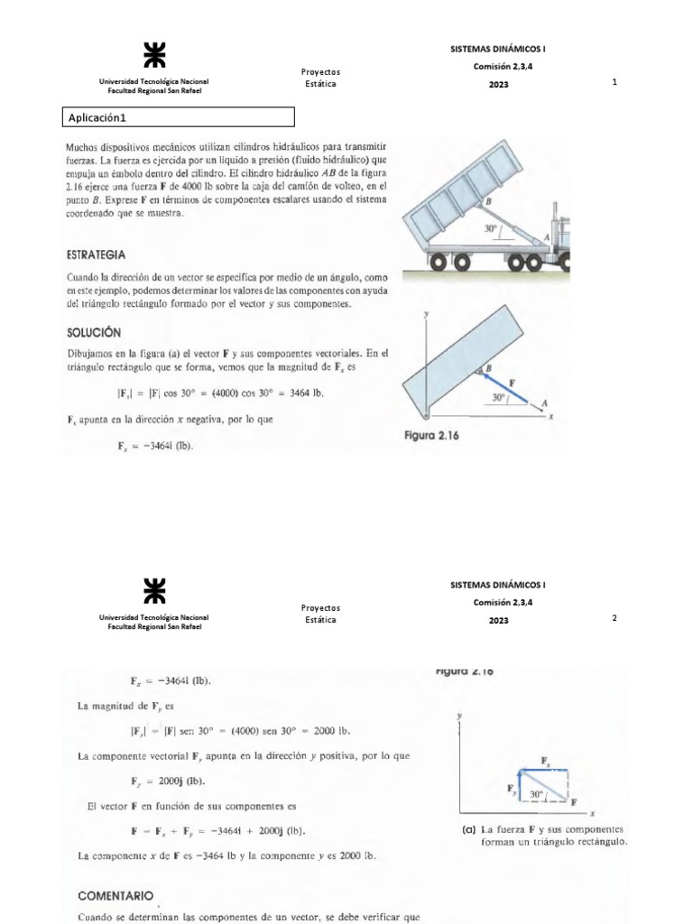 2c-Proyectos estatica- resueltos (Bedford Fowler) | PDF