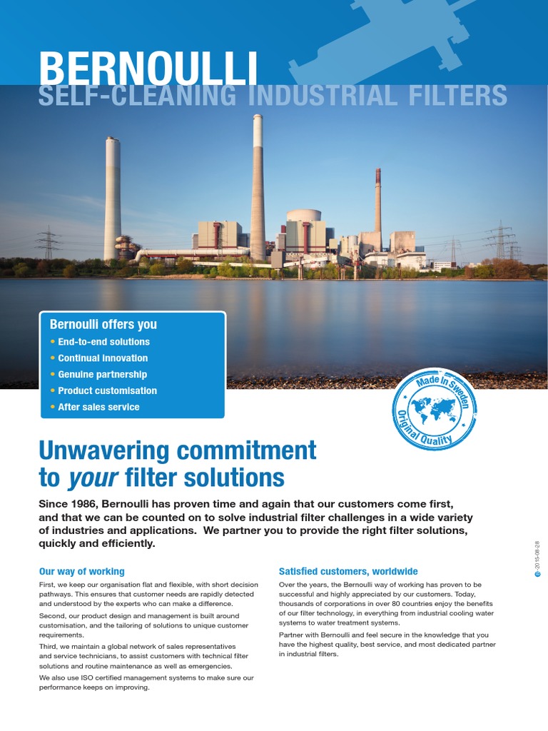 Product Sheet Bernoulli Filter - Web - EN | PDF | Fiberglass | Filtration