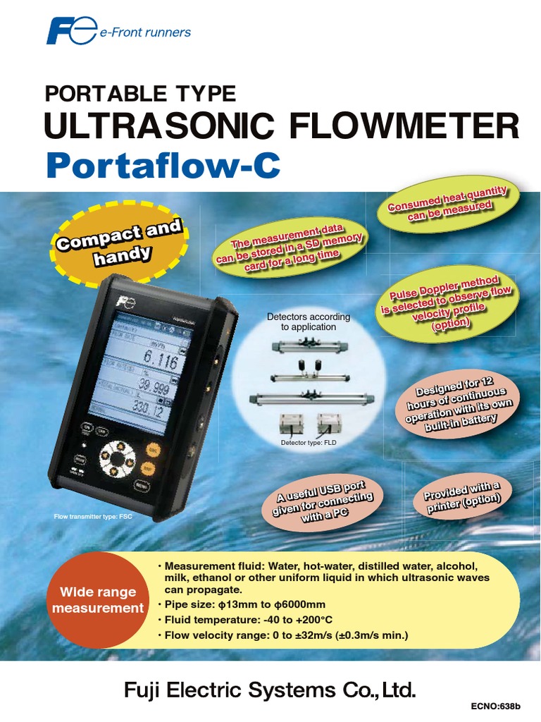 Fuji Electric Portaflow | PDF | Flow Measurement | Sensor