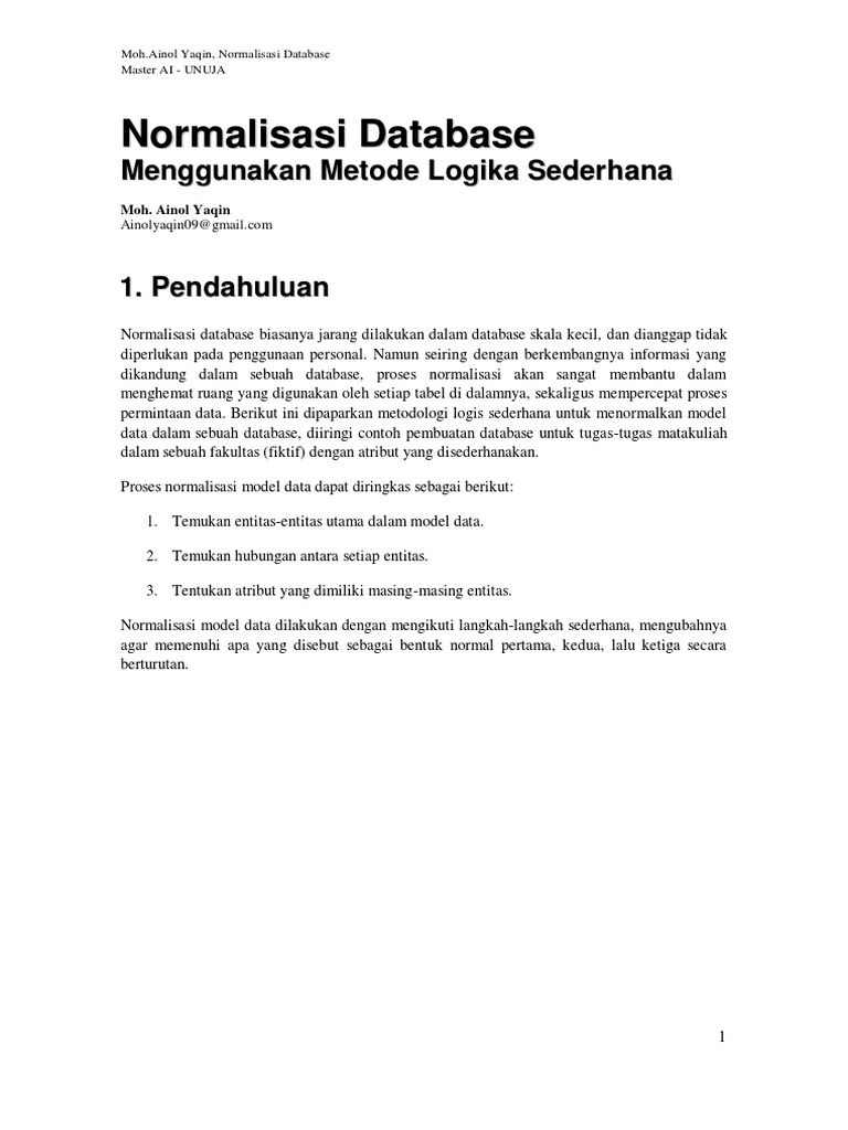 Normalisasi | PDF