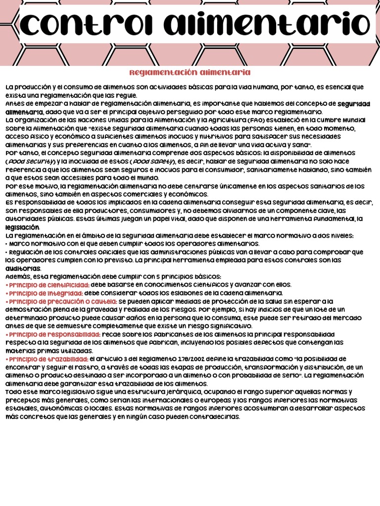 Control Alimentario | PDF