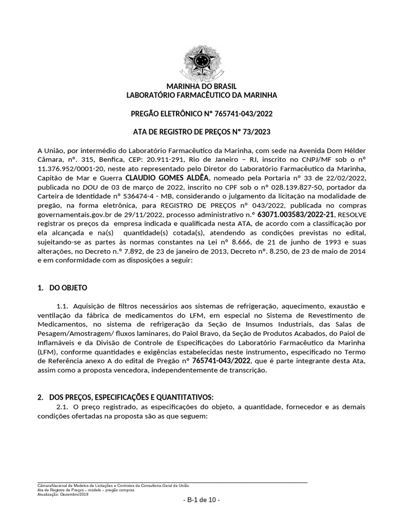 Ata 73-2023 Hepa Filtros | PDF