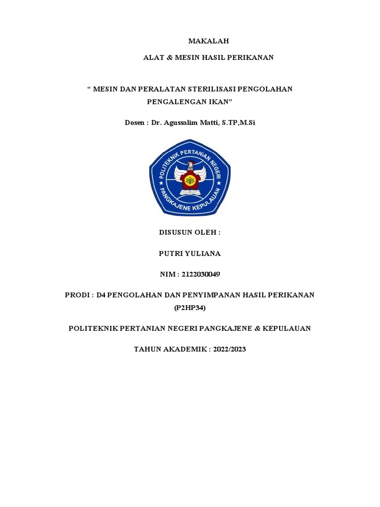 MAKALAH ALSIN STERILISASI PUTRI - docxPP | PDF
