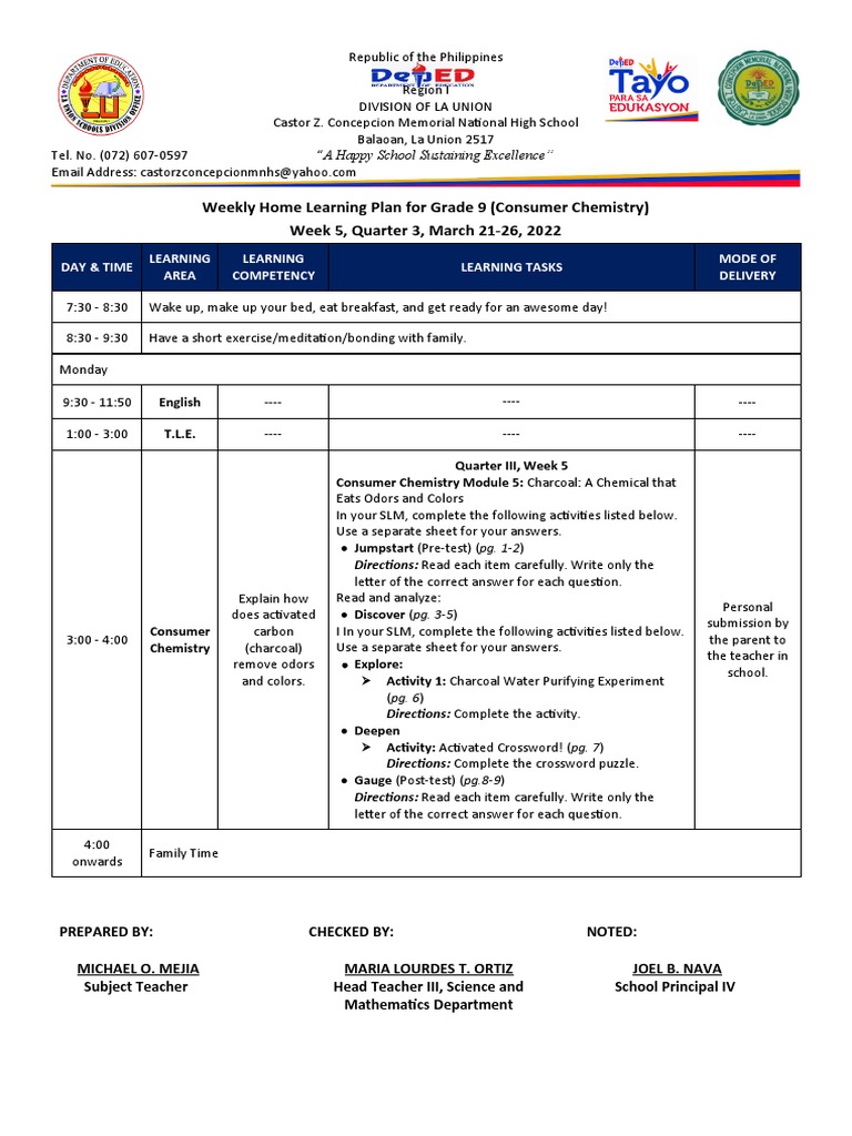 Con Chem Ste WHLP q3 Week 5 | PDF | Cognition | Cognitive Science