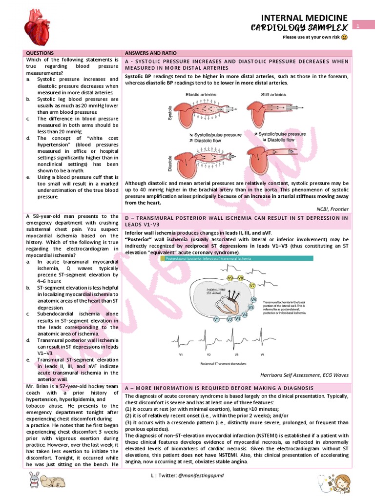 IM Cardiology Samplex All-In - L | PDF | Myocardial Infarction ...