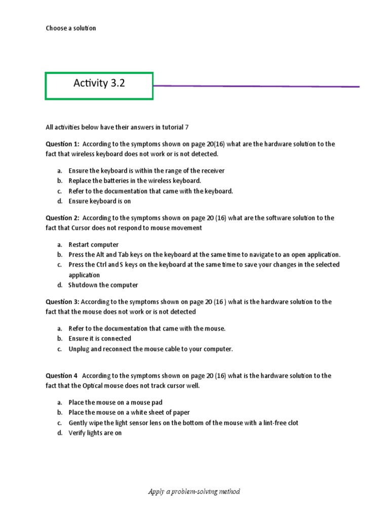 Activity 3.2 | PDF | Computer Keyboard | Computer Data Storage