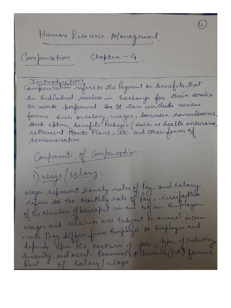 Compensation Chapter 4 | PDF