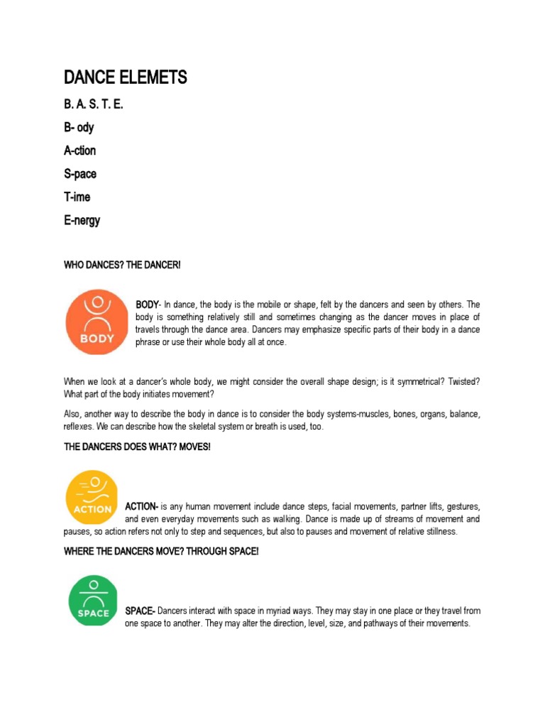 Contemporary Dance Handout | PDF