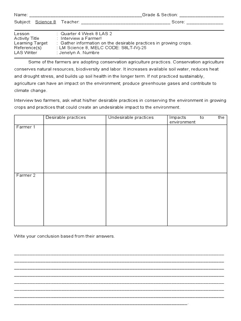 Q4 - Science8 - Week8 - LAS 2 | PDF