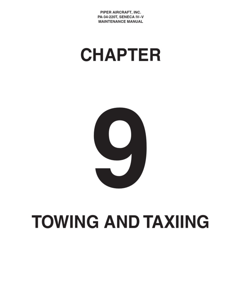 Towing and Taxiing Guidelines for Seneca IV-V | PDF | Landing Gear ...