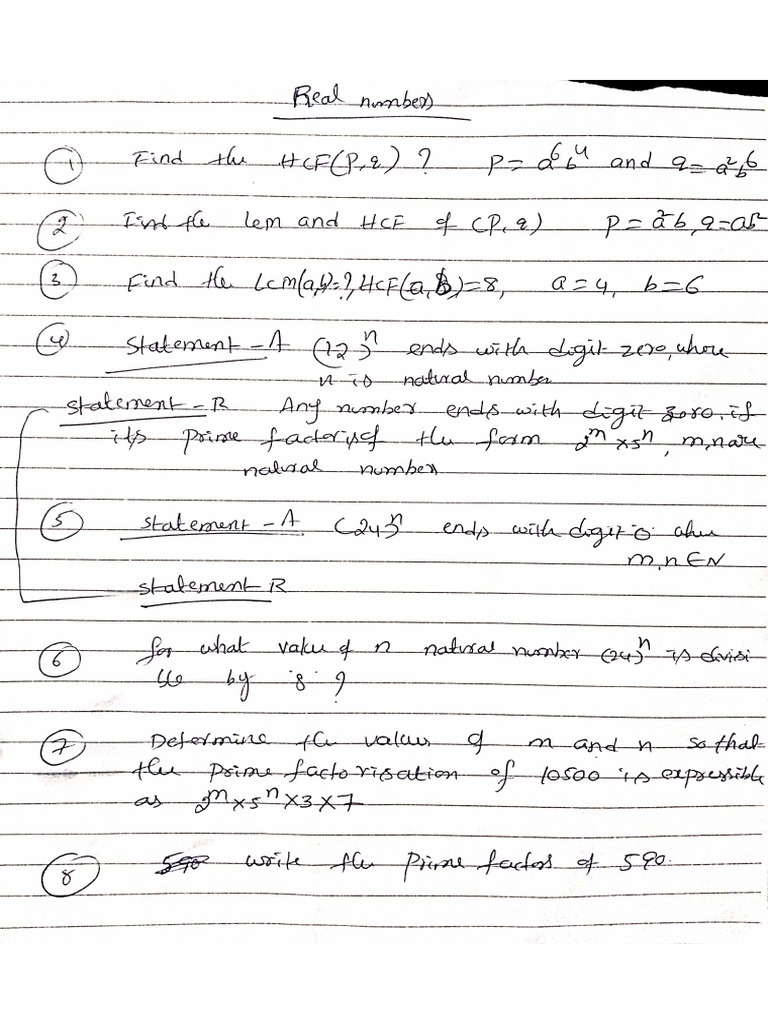 Maths Chapter Wise Important Questions | PDF