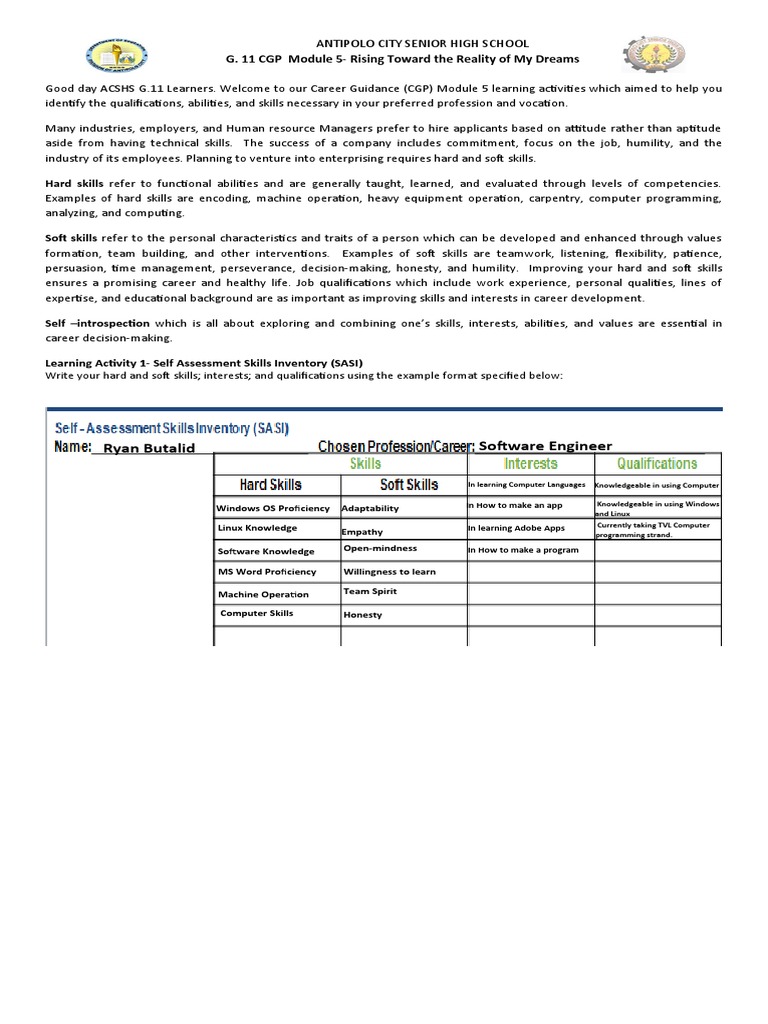 Cgp Module 5 Pdf Learning Skill