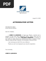 Authorization Letter SSS | PDF