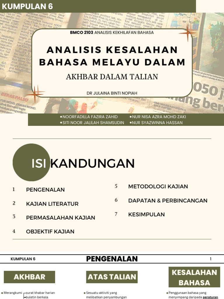 BMCO2103 - Pembentangan Rencana Akhbar | PDF