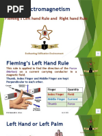 Fleming's Left Hand Rule Guide | PDF | Electric Current | Magnetic Field