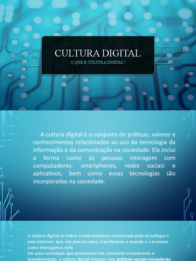 Cultura Digital Pdf Teclado De Computador Tecnologia Da