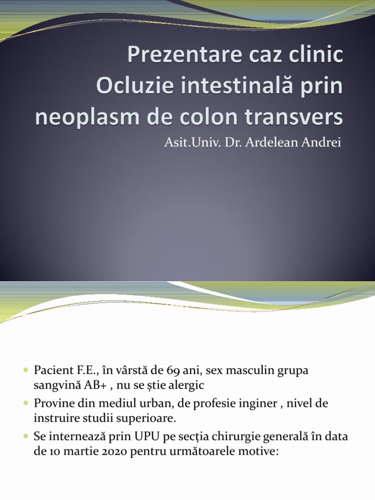 Prezentare Caz 8 - Ocluzie Intestinala | PDF