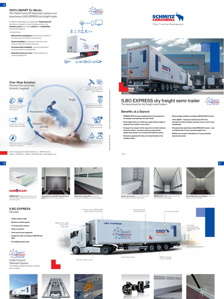 Brief Information SBO EXPRESS Box Semi-Trailer | PDF | Cargo | Motor ...