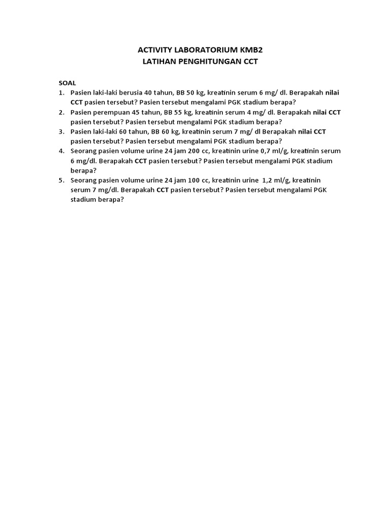 Latihan Penghitungan CCT | PDF | Sains & Matematika