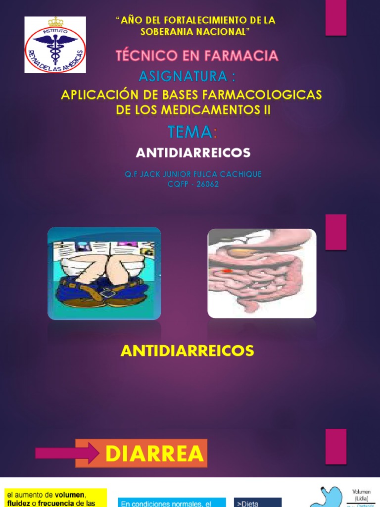 1era Clase 1era Semana 2da Unidad q.f Tema Antidiarreicos 2 | PDF