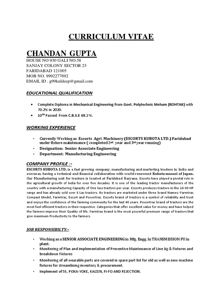 CV Chandan Gupta | PDF