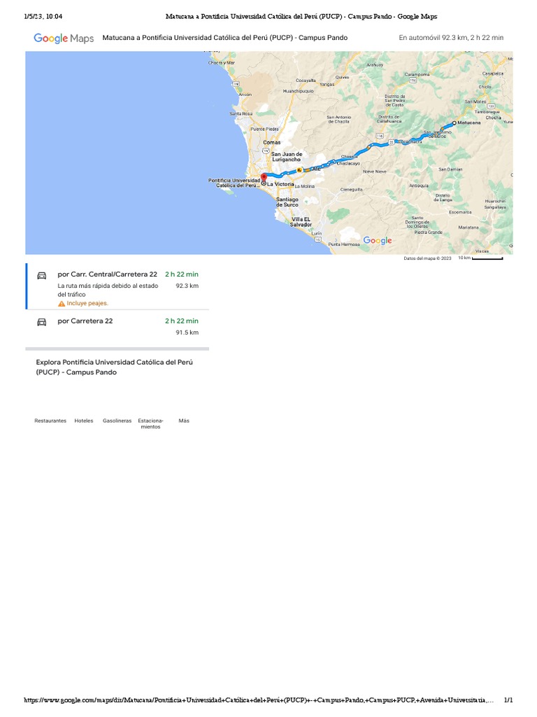 Matucana A Pontificia Universidad Católica Del Perú (PUCP) - Campus ...