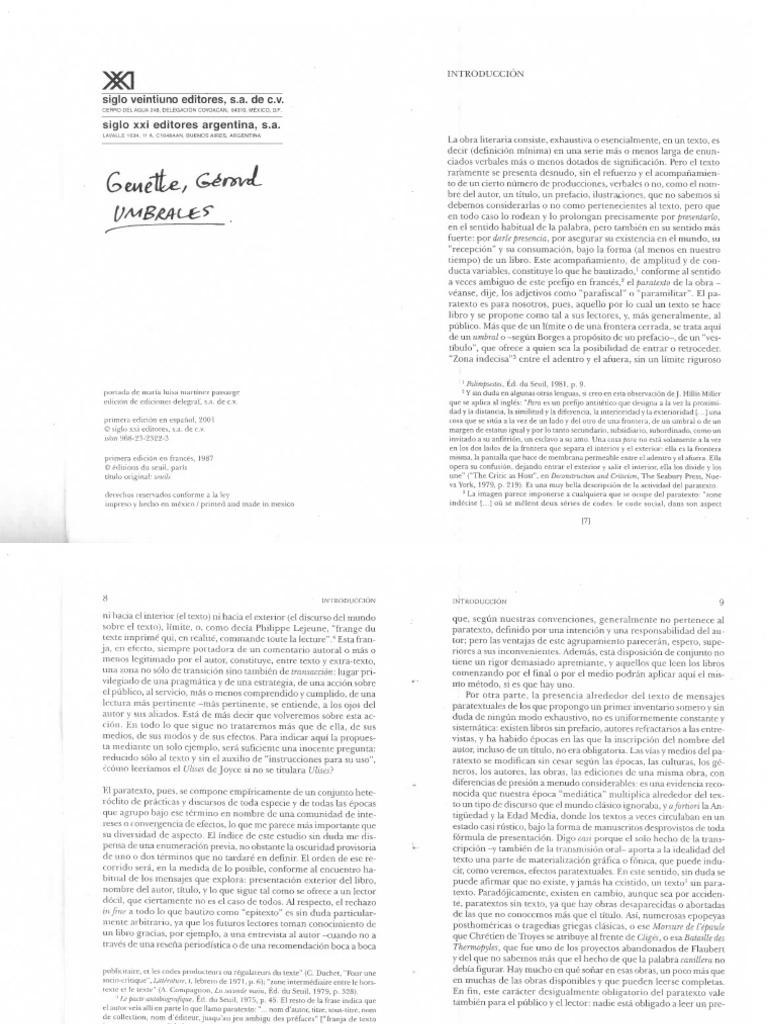 Genette 2001 | PDF
