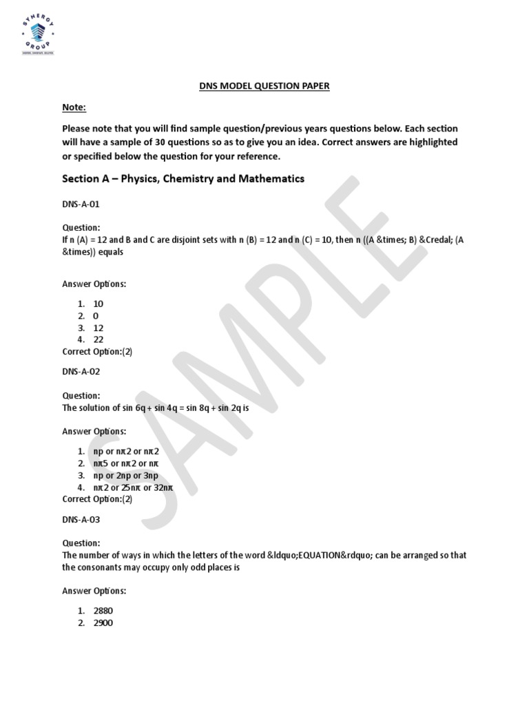 dns-model-question-paper-cb7f4209f07ed5fba935b50cd55d4b20 | PDF ...
